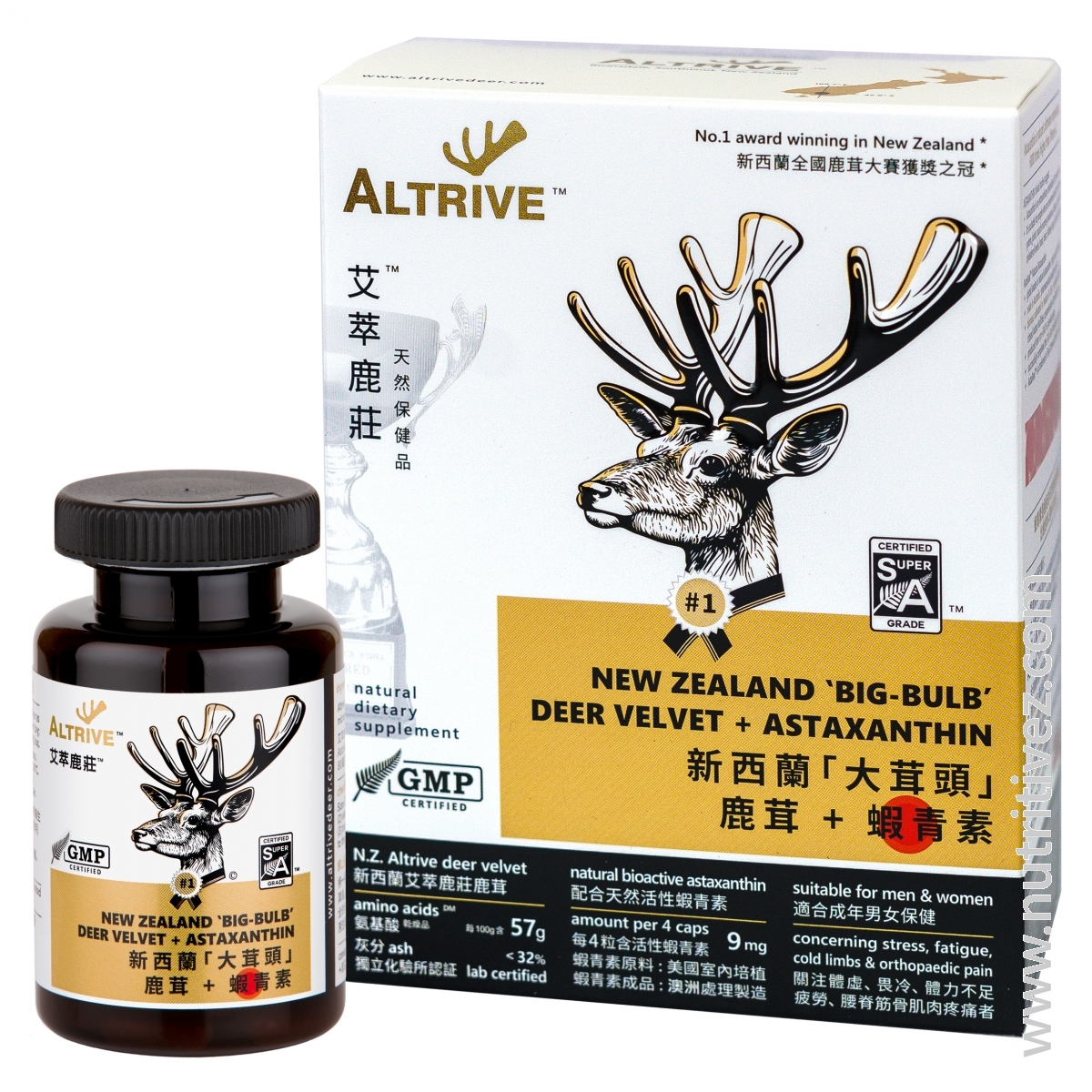 #1 NZ DEER DELVET COMBINED WITH #1 ASTAXANTHIN IN THE WORLD